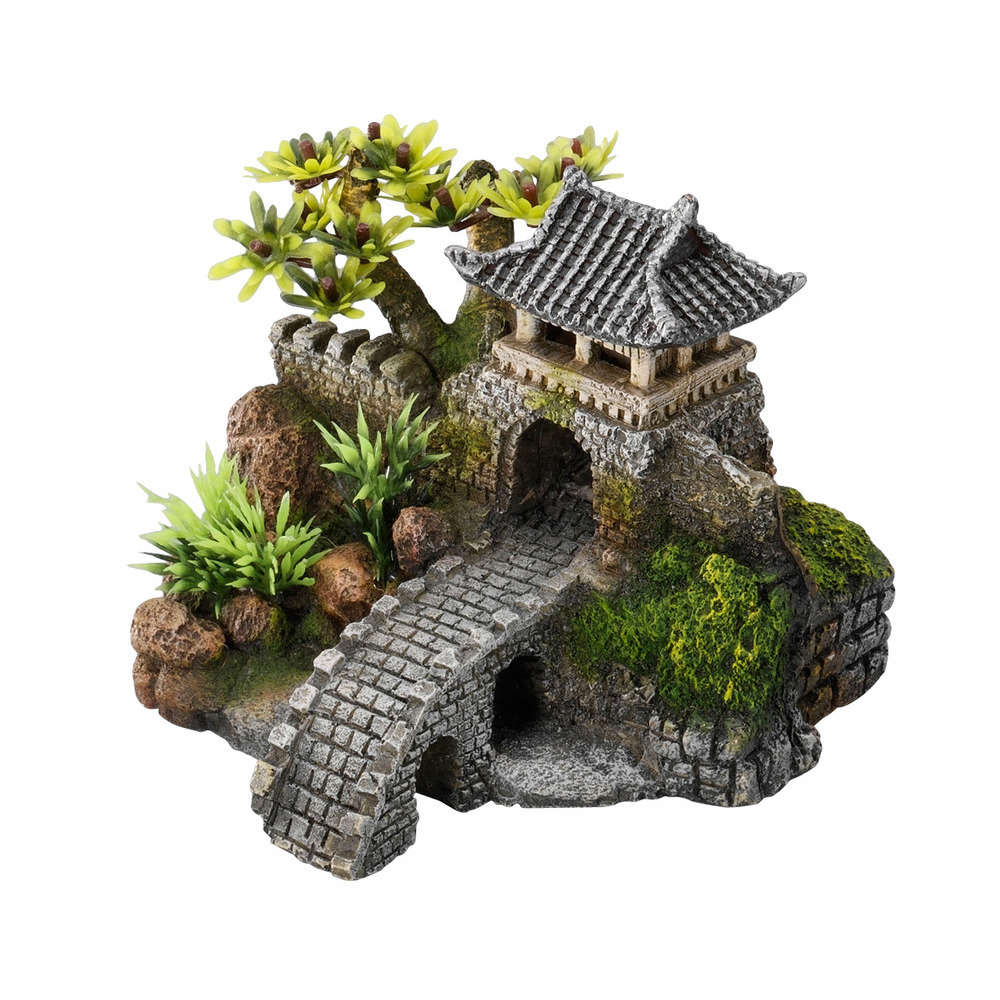 Décoration d'aquarium gate bridge : L15,7xl13,5xH11,5 cm | Truffaut