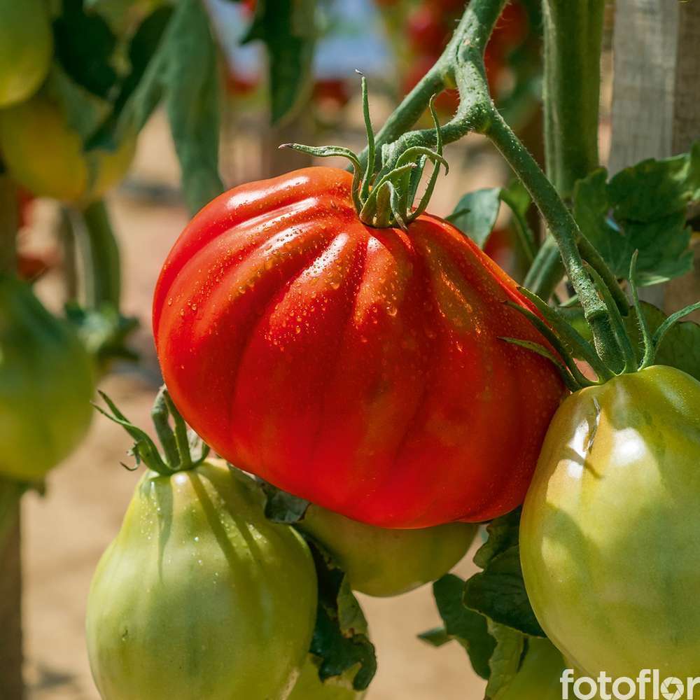 Plant de tomate 'Corazon' F1 greffée : pot de 1 litre | Truffaut