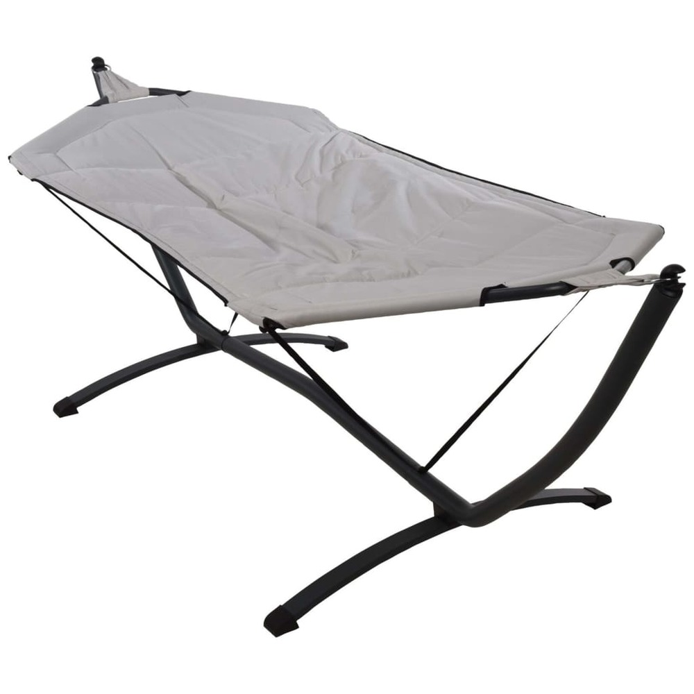 Hamac avec base en métal 260 cm gris clair | Truffaut