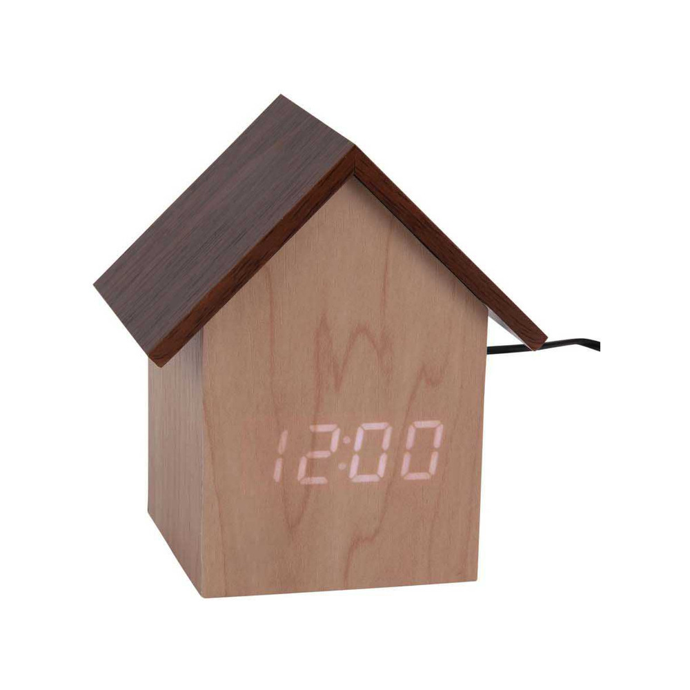 Réveil led en bois house | Truffaut
