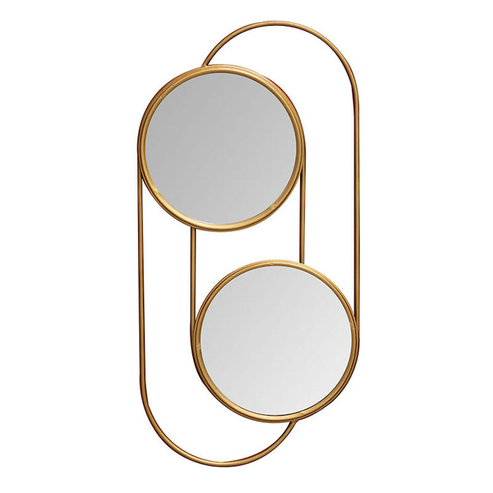 Double miroir rond loop fer 87x43cm | Truffaut