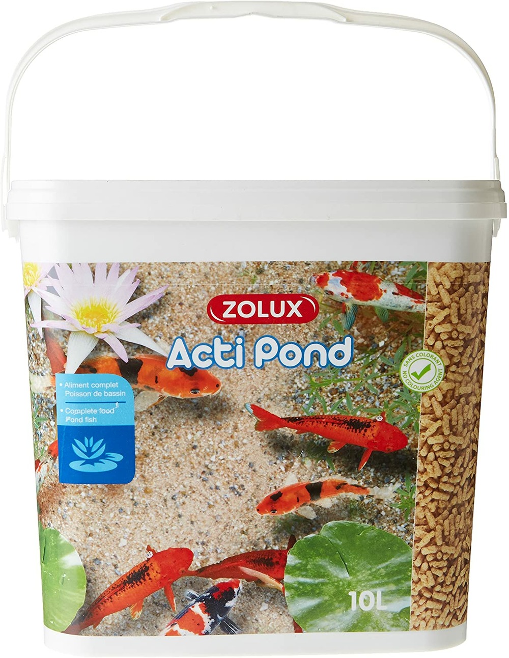 Aliment complet poisson de bassin acti pond 10 litres pour poisson ...