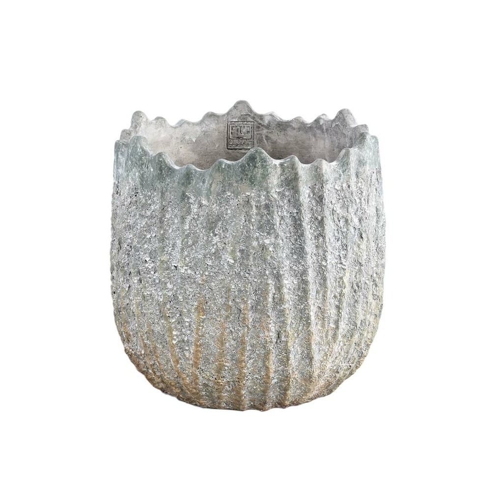 Ptmd pot de fleurs ellas - 30x30x30 cm - ciment - gris | Truffaut