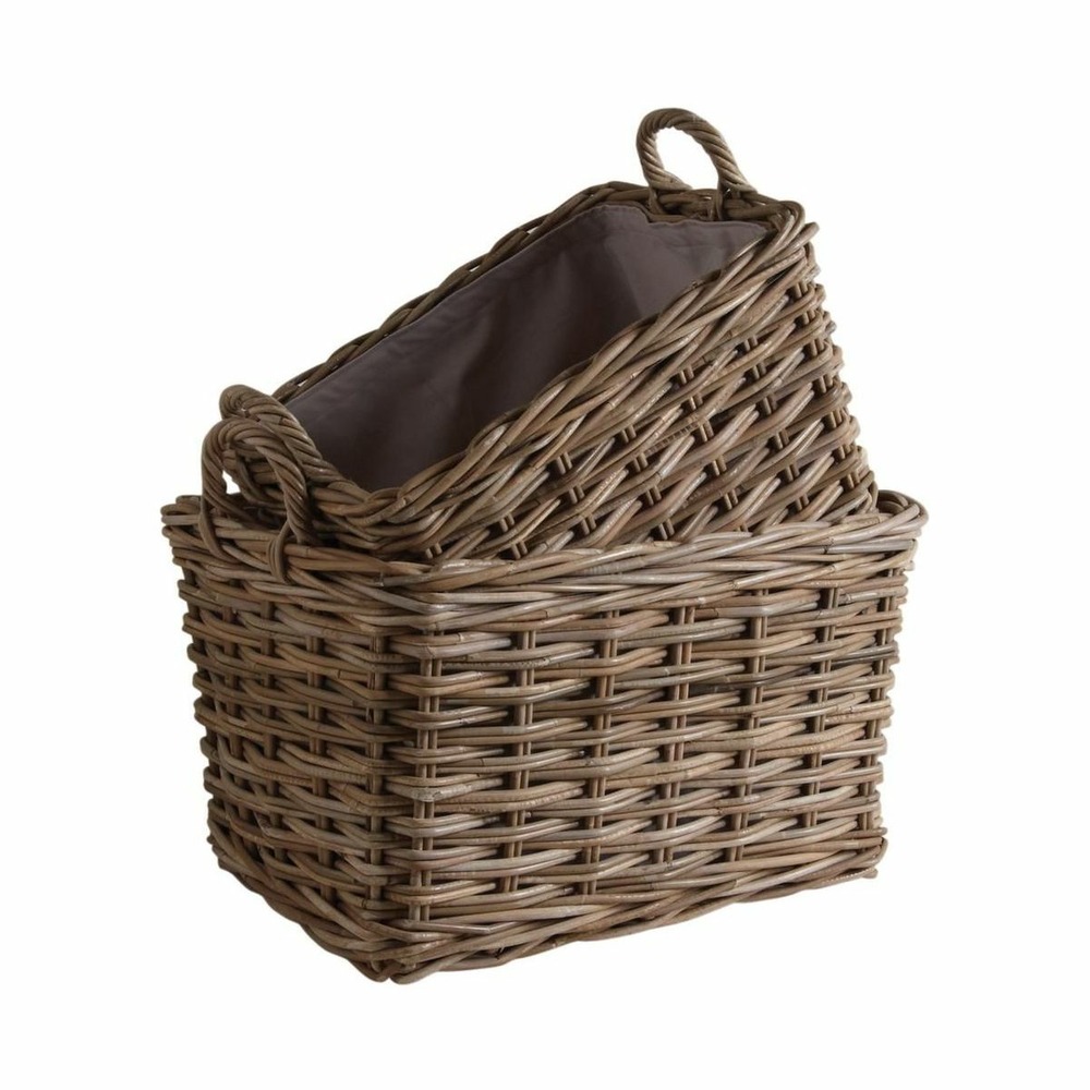 Panier gris en poelet (lot de 2) | Truffaut