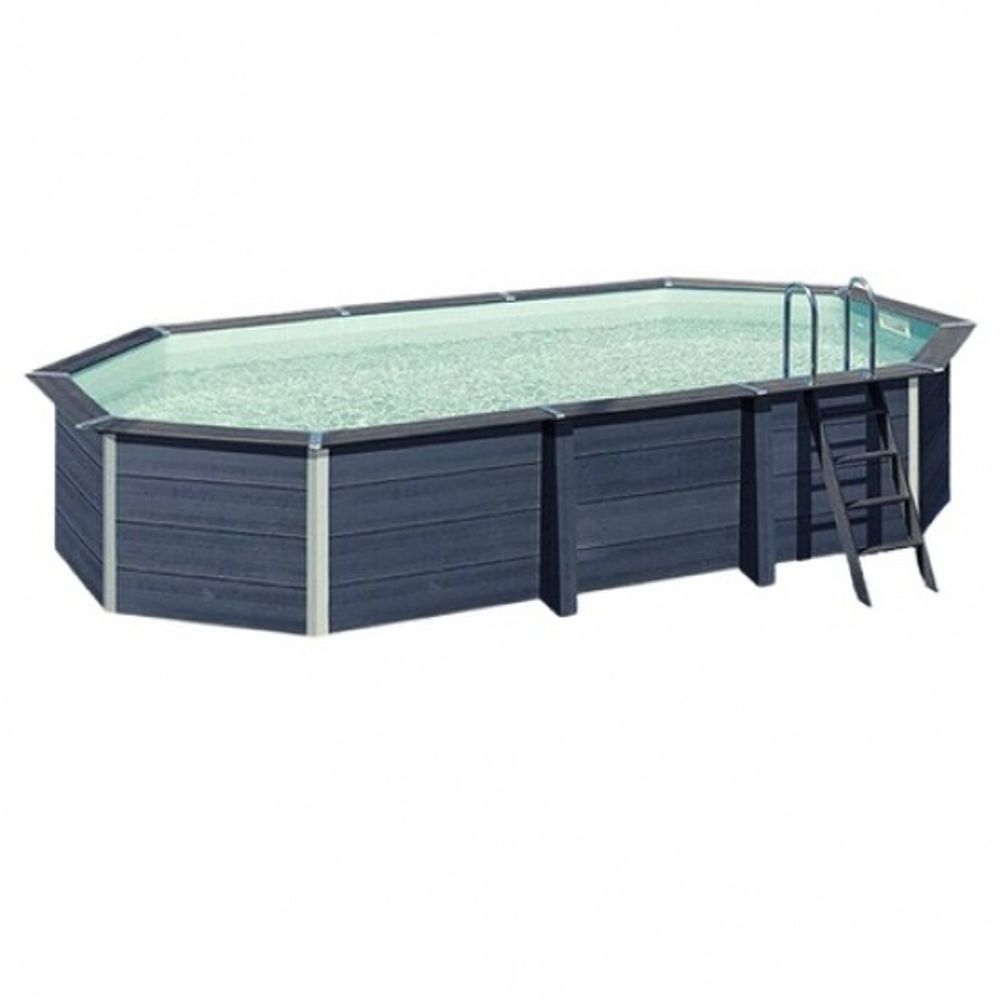 Piscine romagny hors sol octogonale 33m² - composite pvc/chanvre ...