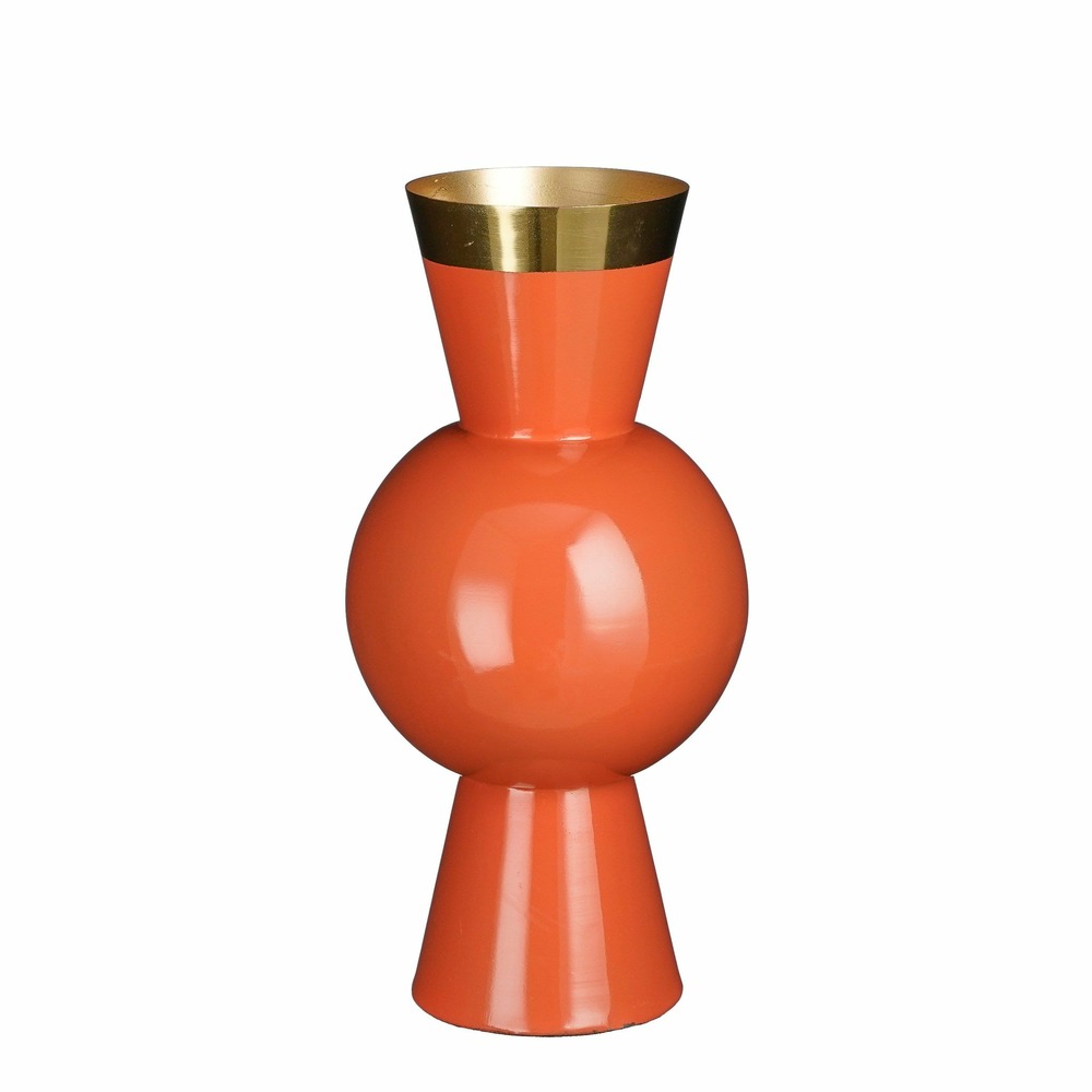 Mica decorations vase ceres - 15x15x31 cm - fer - orange | Truffaut