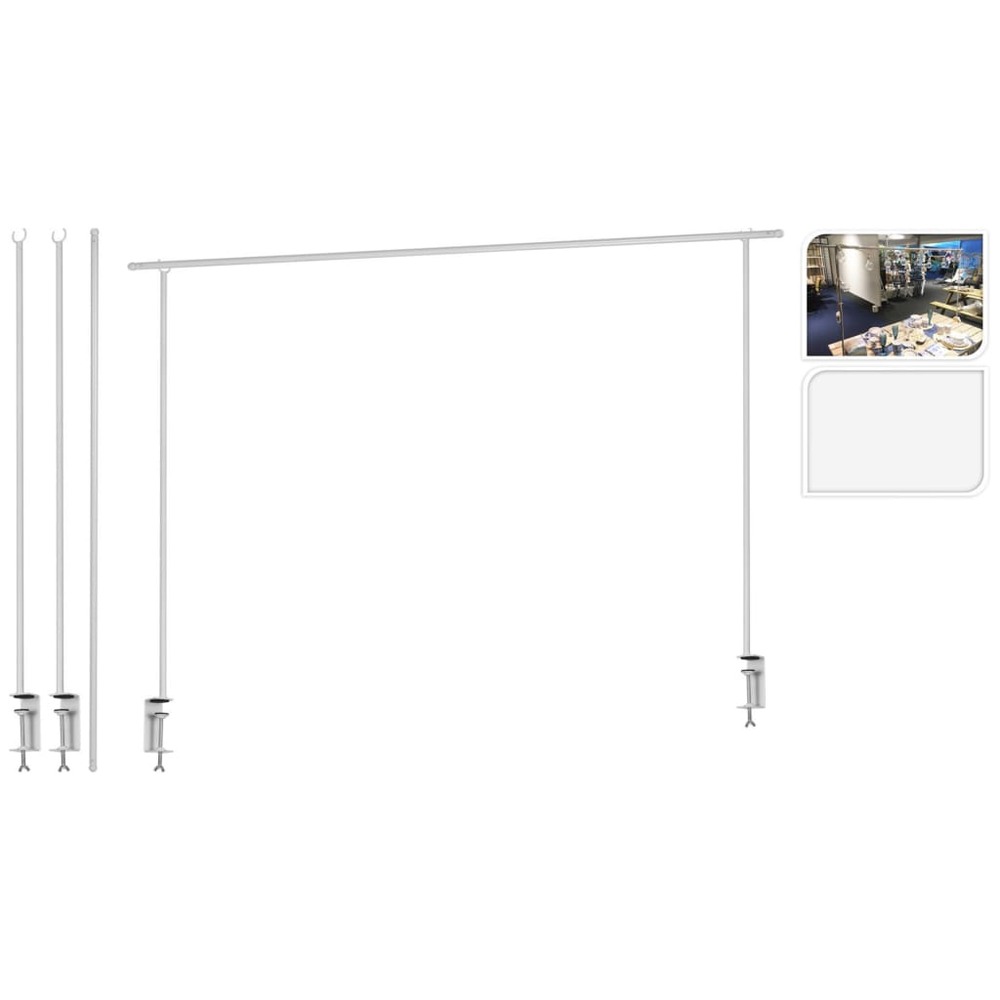 Tige de table décorative avec pince de table métal blanc | Truffaut