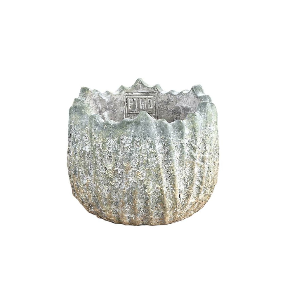 Ptmd pot de fleurs ellas - 14x14x11 cm - ciment - gris | Truffaut