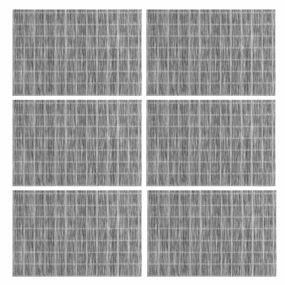 Douceur d'intérieur - lot de 6 sets de table couki - noir | Truffaut