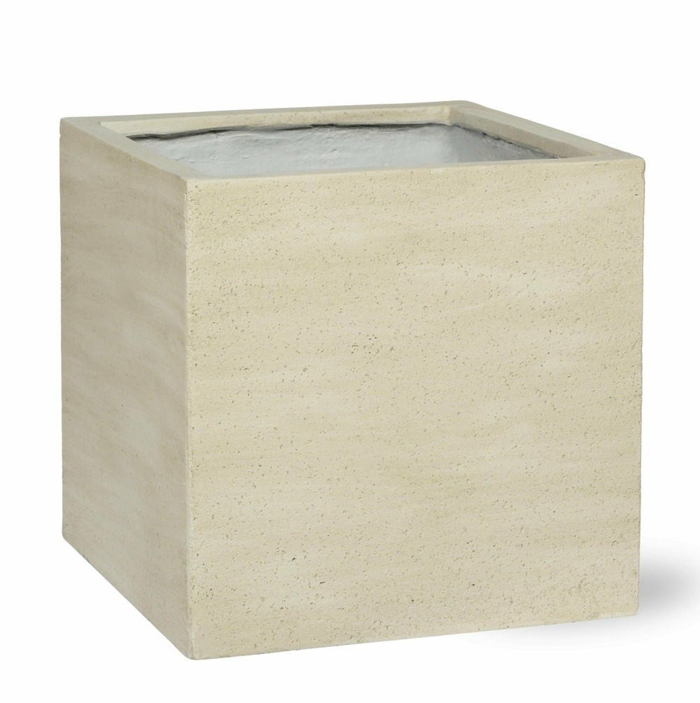 Pot block beige 50cm | Truffaut