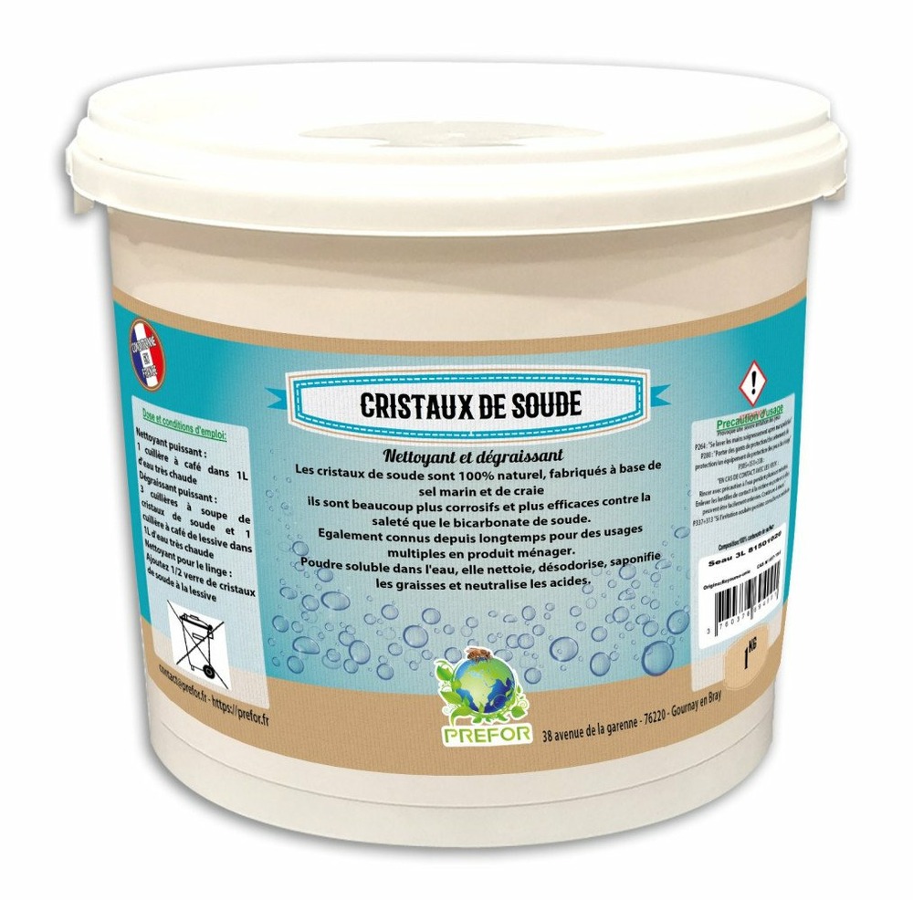 Cristaux de soude seau 3l 1kg | Truffaut