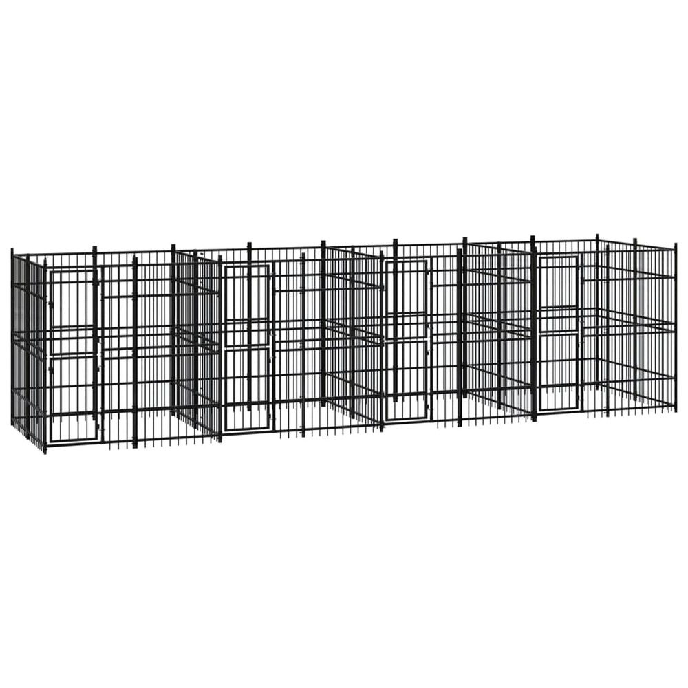 Chenil cage enclos pac animaux d'extérieur pour chiens acier 14,75 m² ...