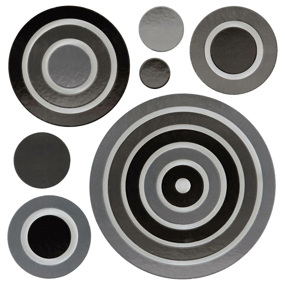 Sticker relief rond métal 30x30 | Truffaut