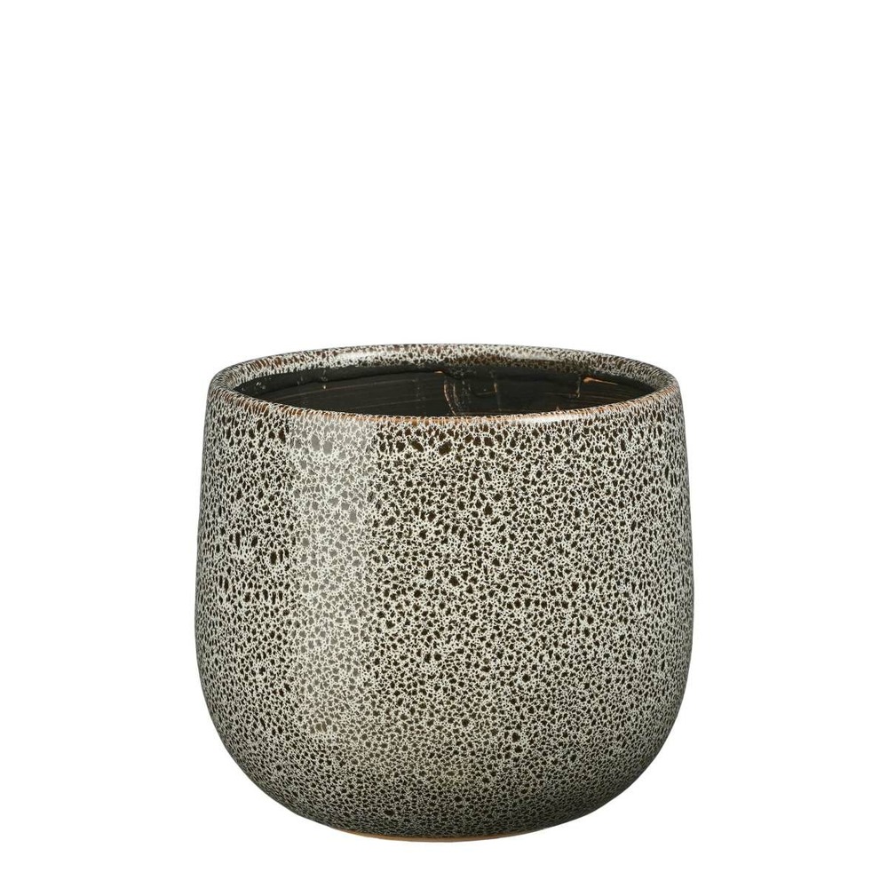 Mica decorations pot de fleur paola - 18x18x16 cm - céramique - gris ...
