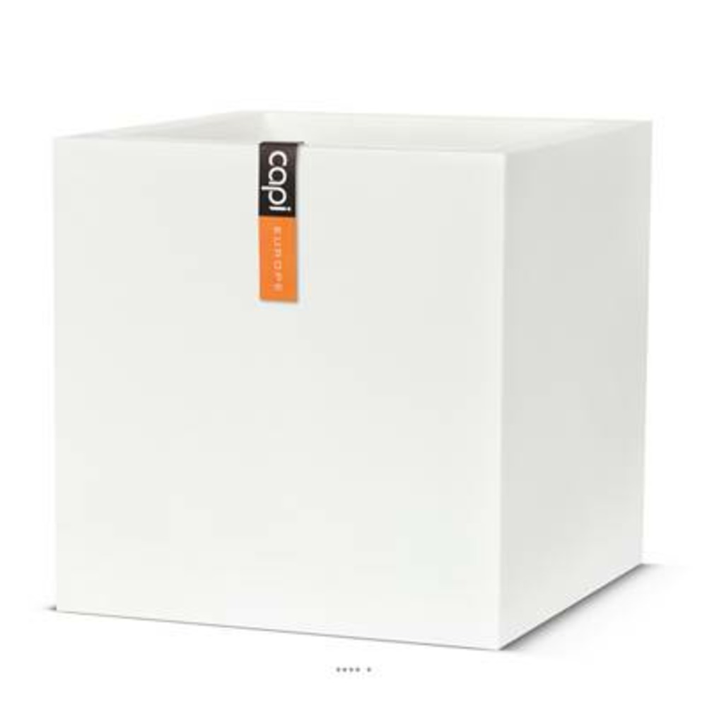 Bac en pures fibres blanka ext. Cube 20x20x20 cm blanc glossy - dimhaut ...