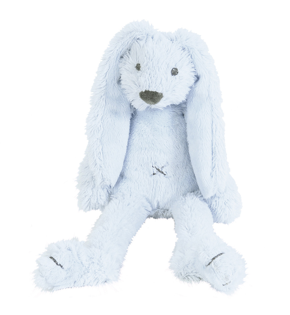 Peluche lapin richie bleu clair 28 cm | Truffaut