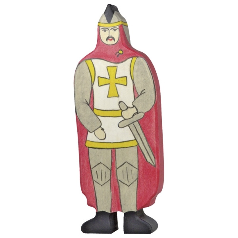 Figurine chevalier avec manteau rouge | Truffaut