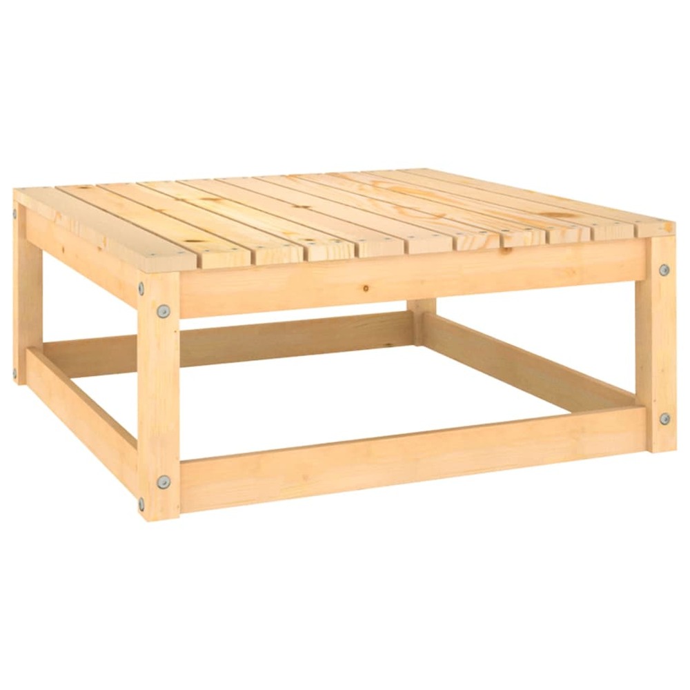 Repose-pied de jardin 70x70x30 cm bois de pin solide | Truffaut
