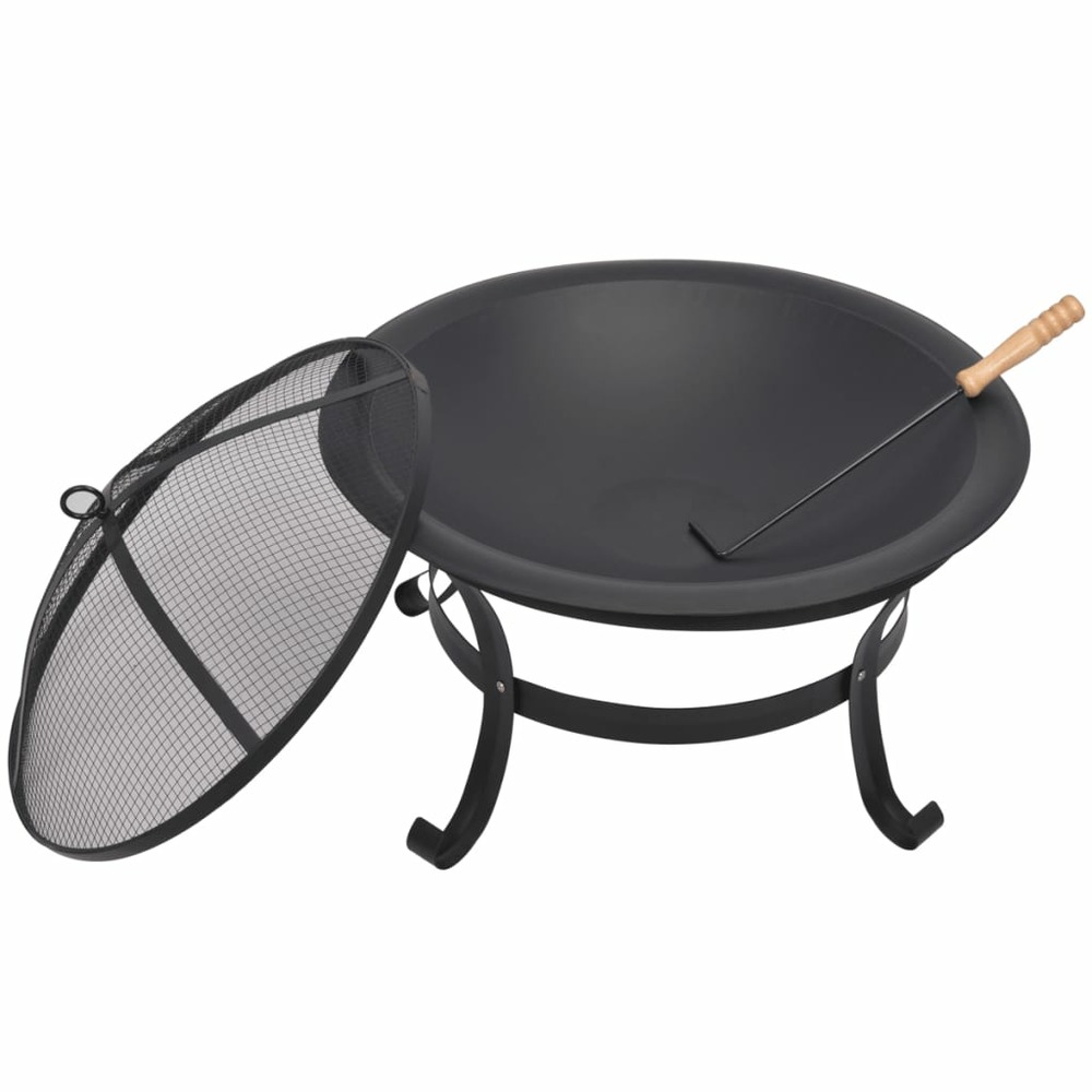 Foyer en acier 55 cm noir | Truffaut