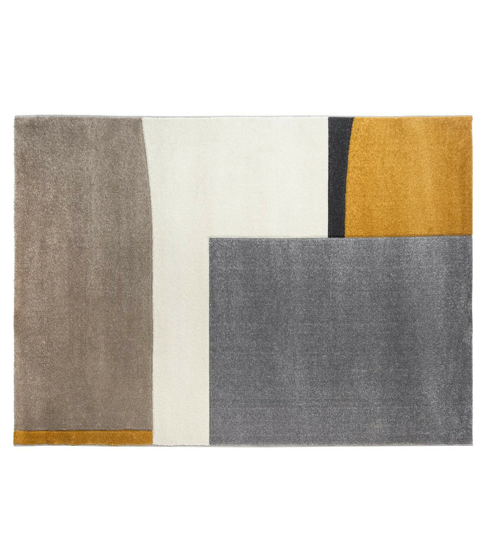 Tapis décoratif multicolore motif en relief 160 x 230 cm | Truffaut