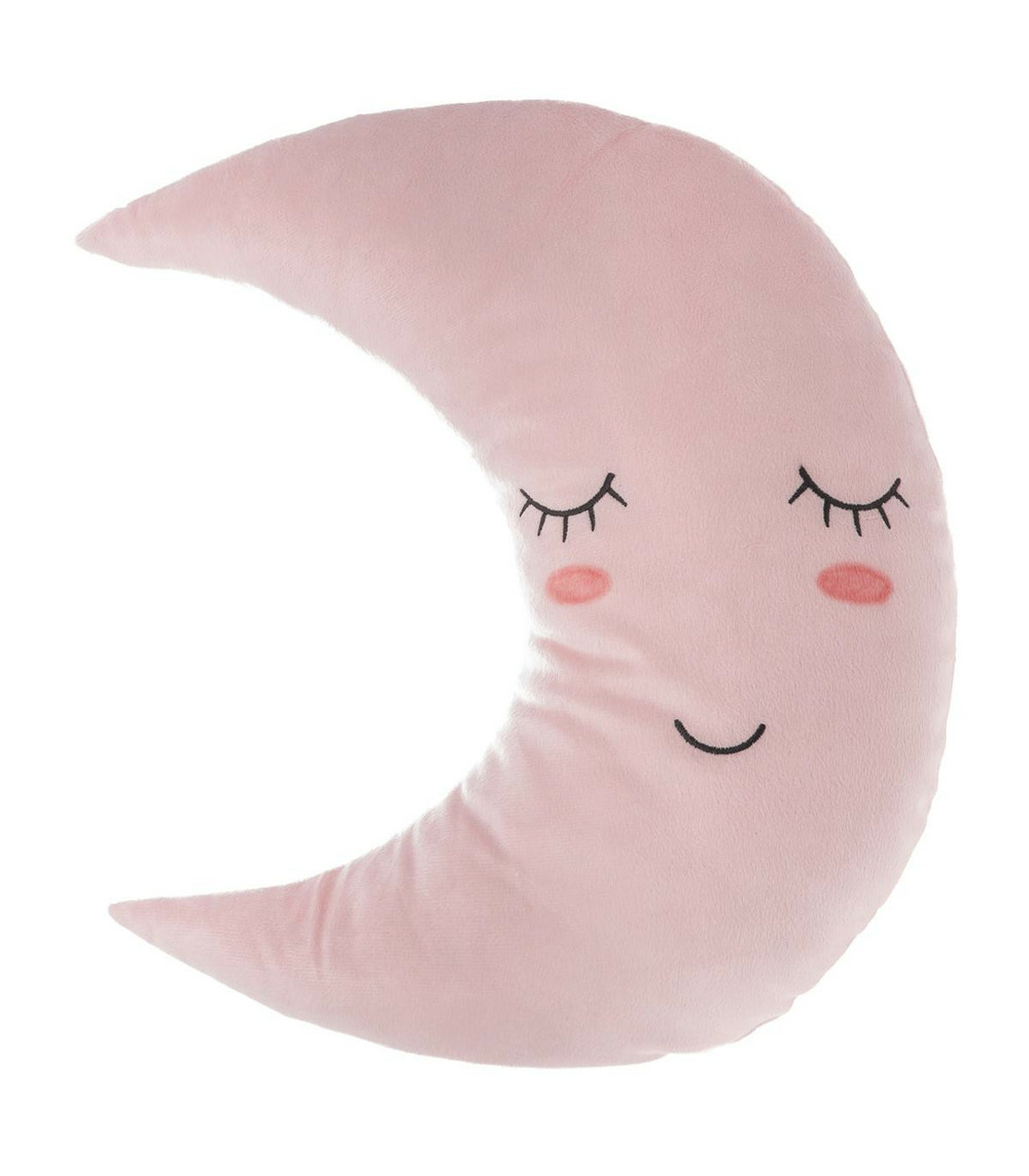 Coussin décoratif lune rose soyeux et doux au toucher | Truffaut