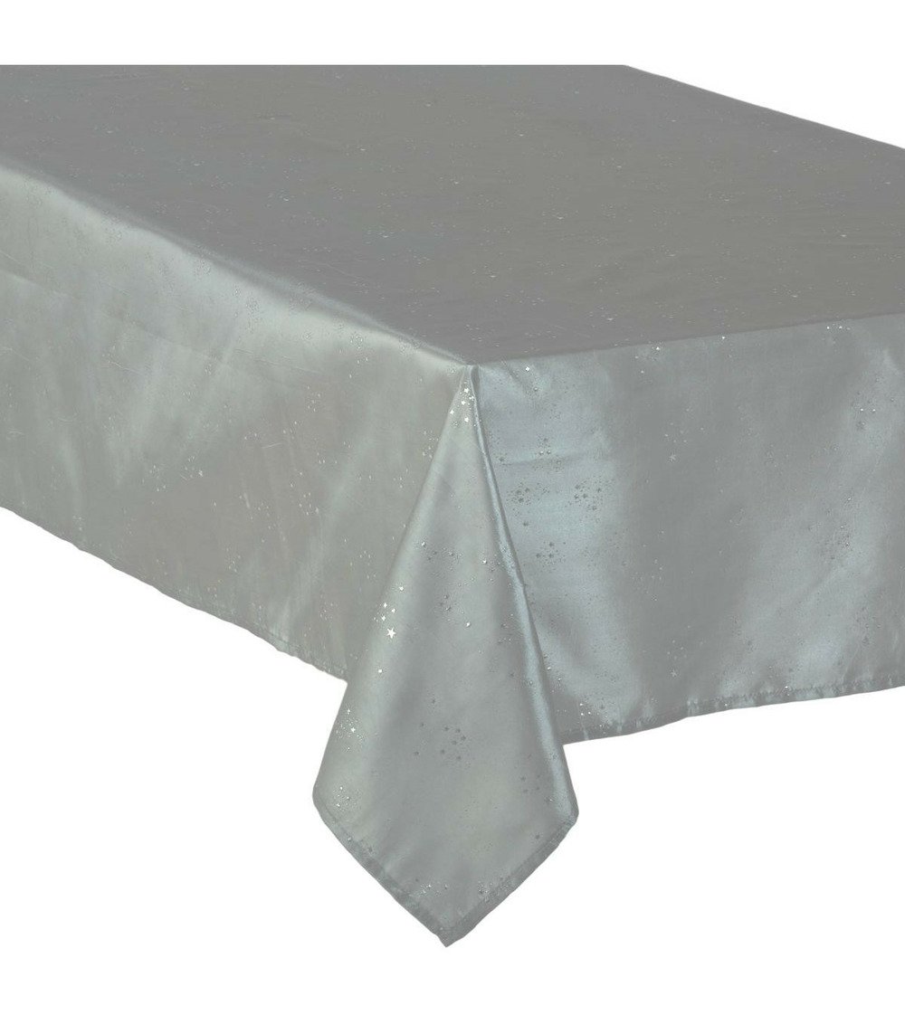 Nappe taffetas satin argent 140 x 240 cm | Truffaut