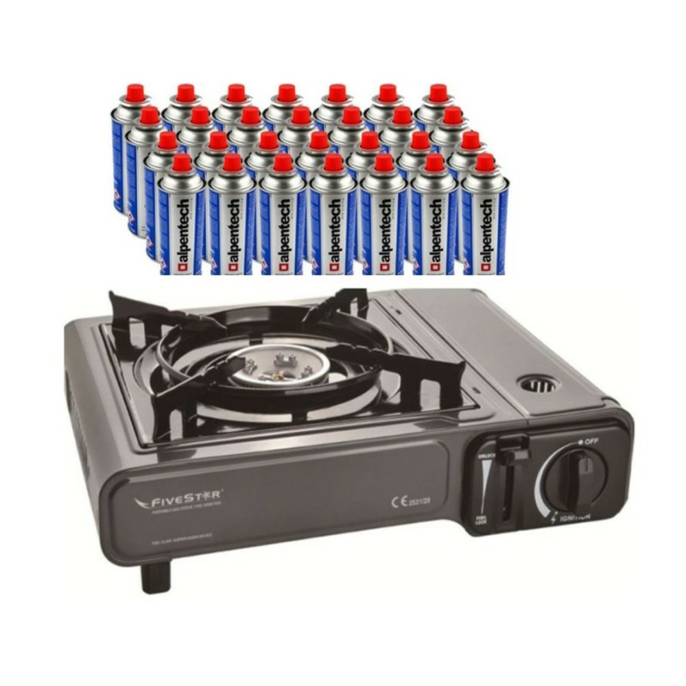 Réchaud à gaz piezo fivestar 2200w avec sécurité thermocouple +28 ...