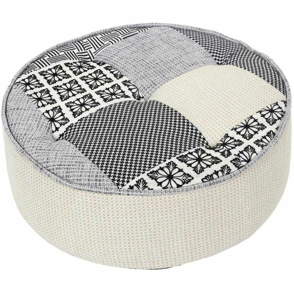 Pouf de sol rond patchwork | Truffaut