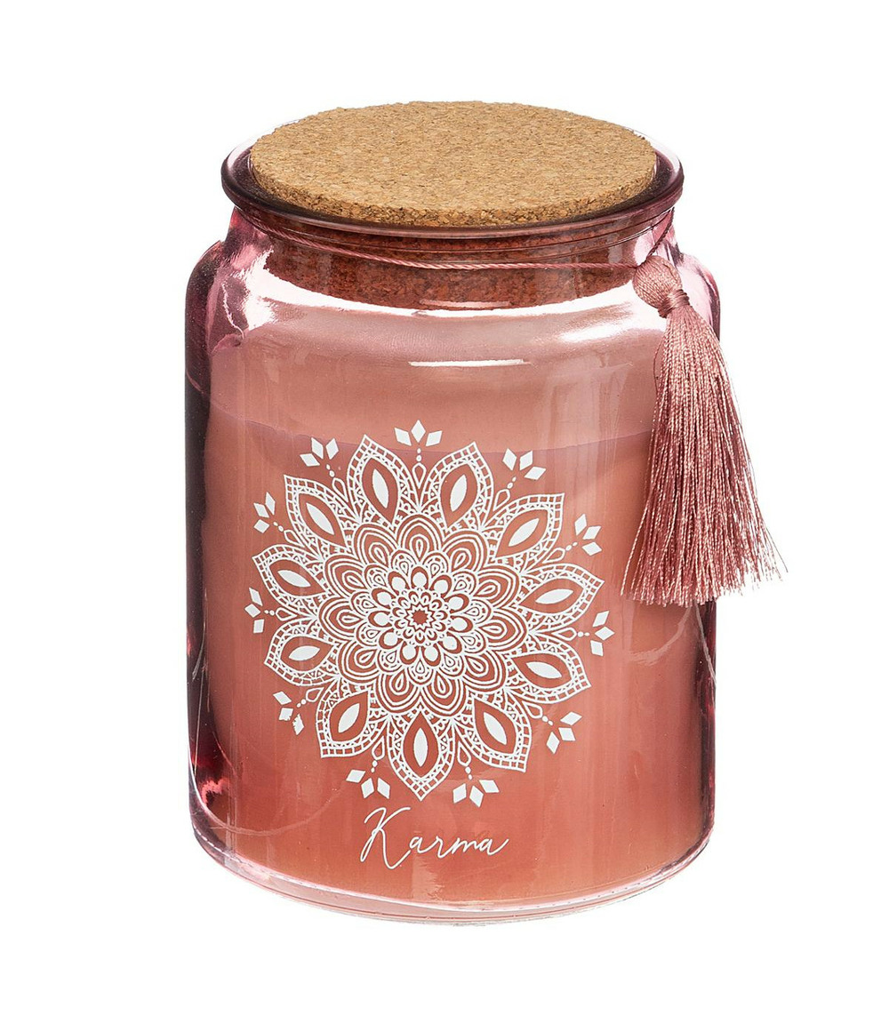 Bougie parfumée dans pot en verre avec couvercle en liège 510g | Truffaut