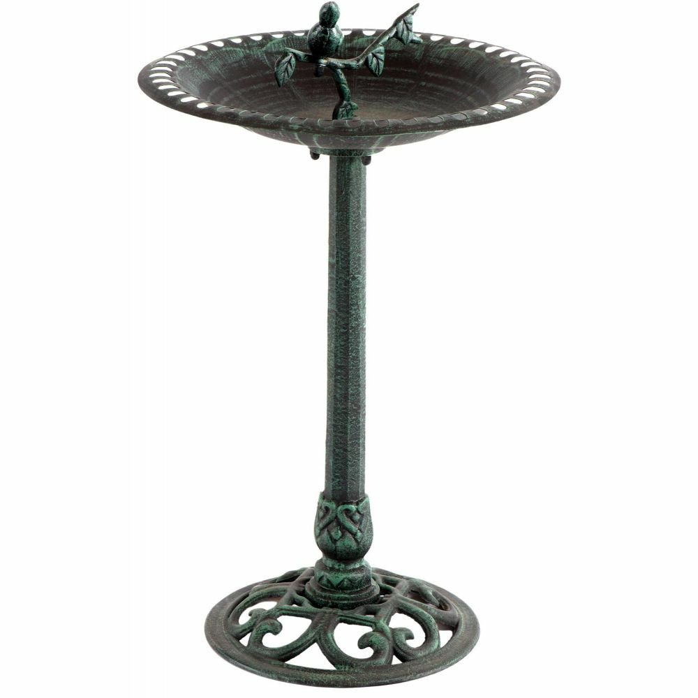 Bassin à oiseaux sur pied en fonte tournesol | Truffaut