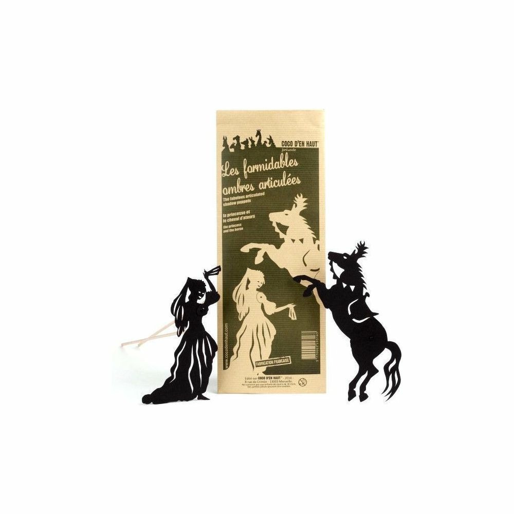 Silhouettes articulées pour théatre d'ombres princesse et cheval | Truffaut