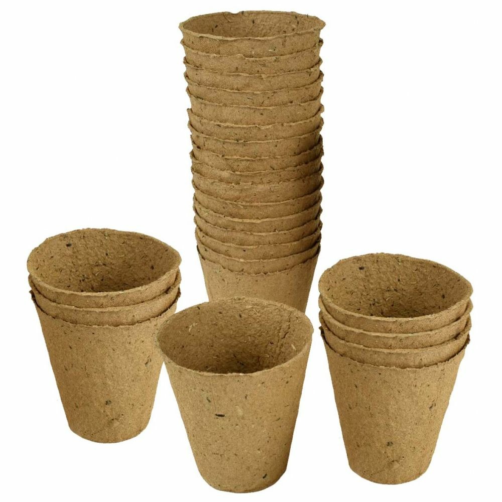 Pots de plantation bio sans tourbe 24 pots - 6 cm - ronds | Truffaut