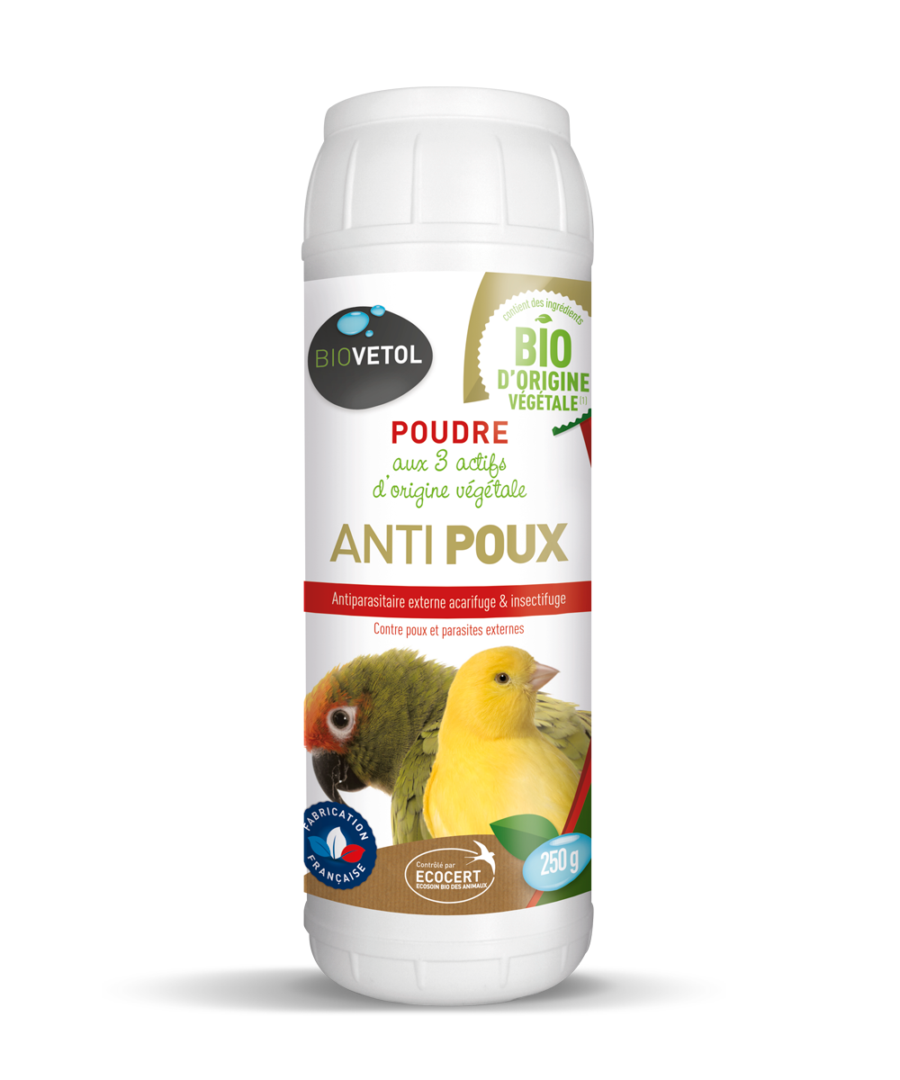 Poudre anti-poux bio - insectifuge certifié ecocert - soin pour oiseaux ...