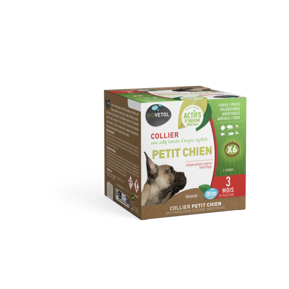 Collier anti puces petit chien-antiparasitaire-origine végétale -6 ...