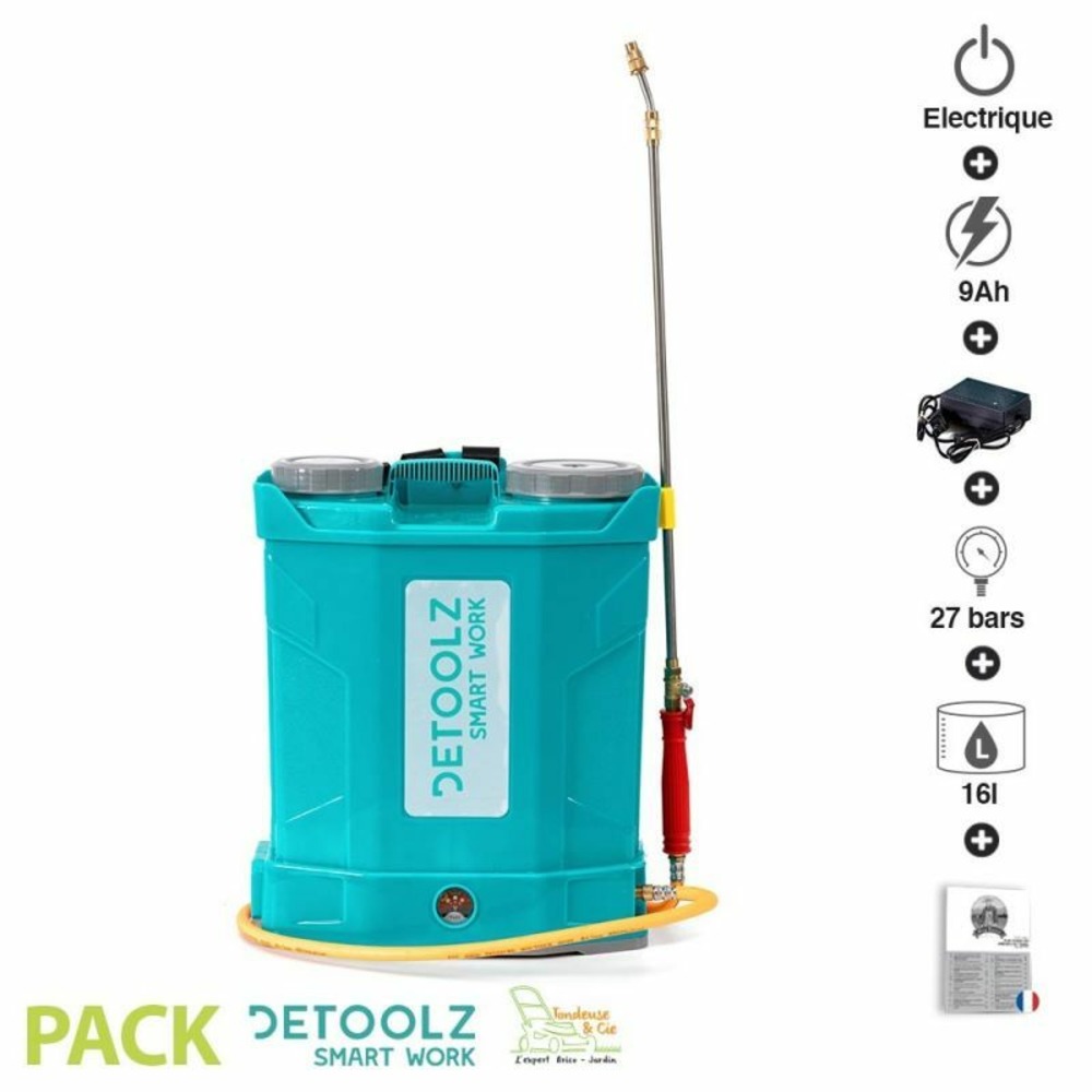 Pulvérisateur électrique sur batterie à dos 16 litres fermier dz-p109 ...