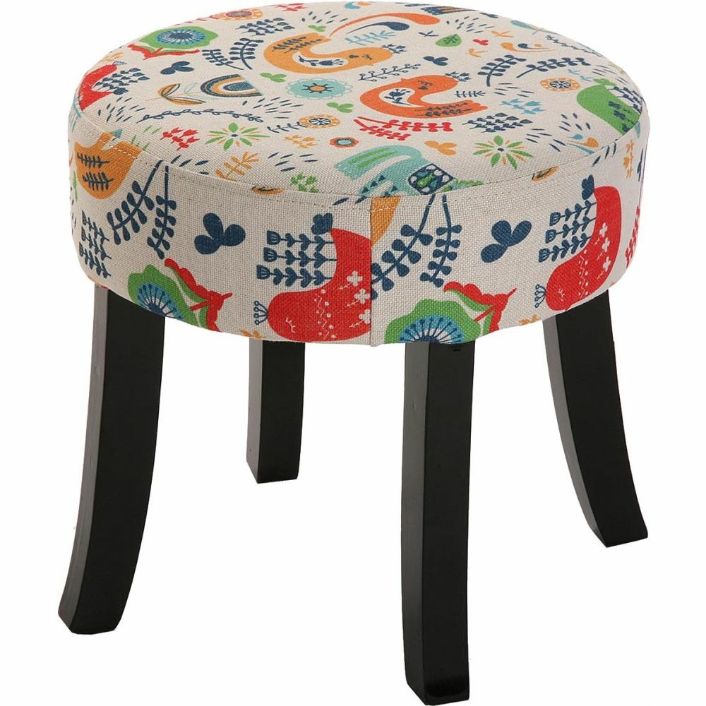 Tabouret bas rond en velours manaia | Truffaut