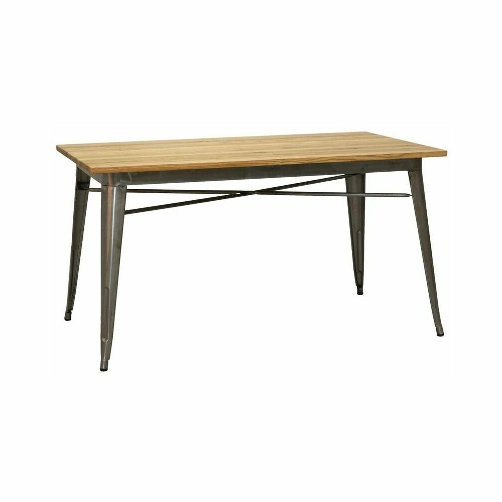 Table à manger indus en métal et bois | Truffaut