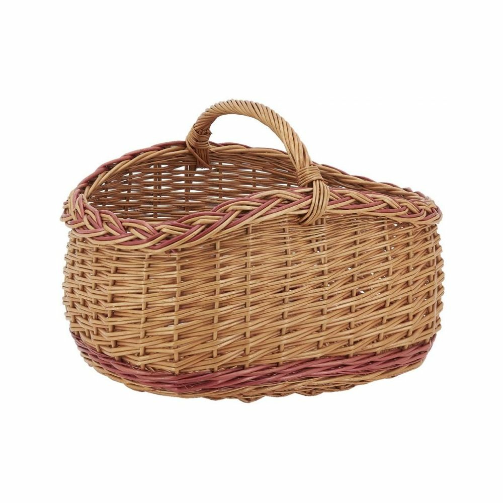 Panier en osier buff et marron | Truffaut