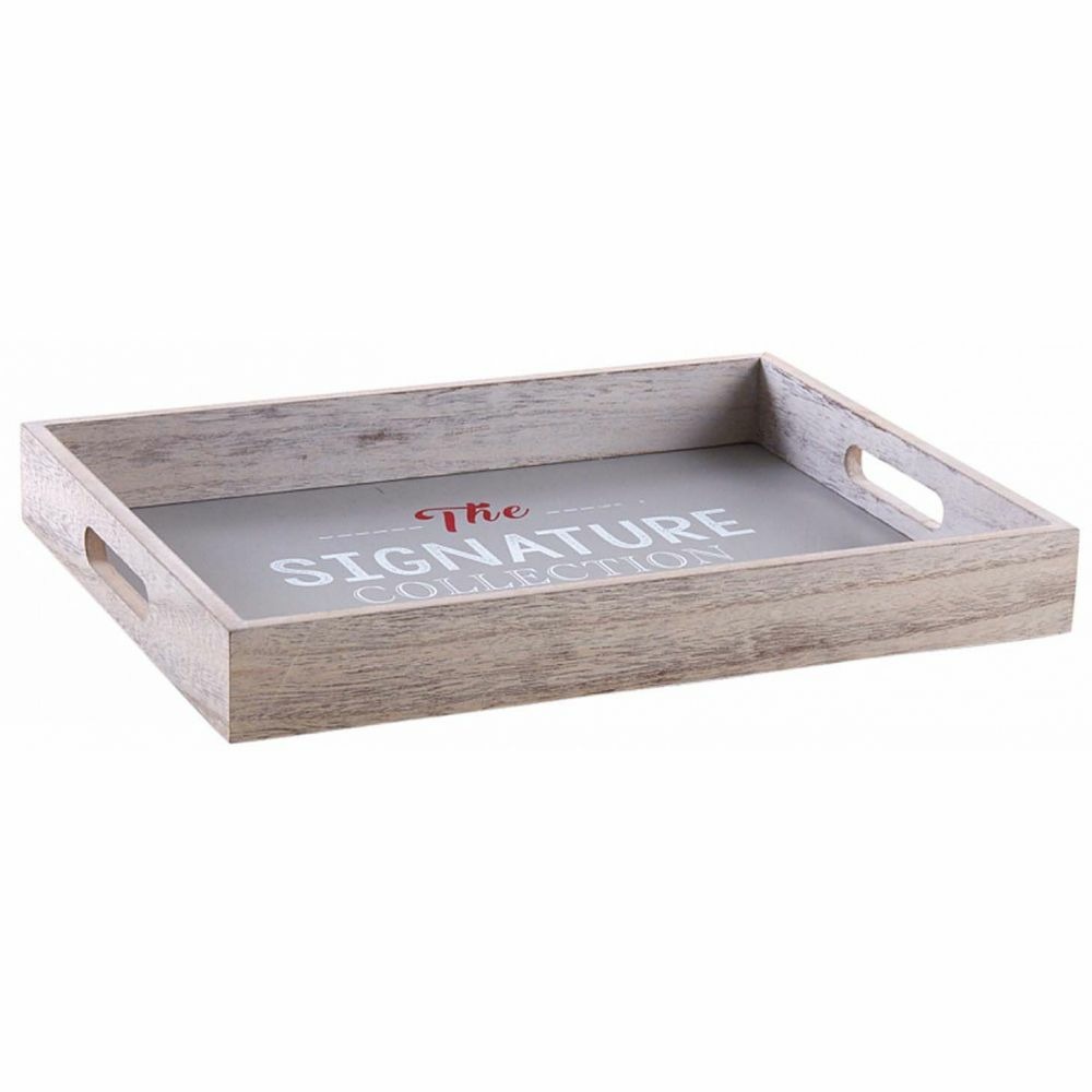 Plateau en bois gris the signature collection | Truffaut