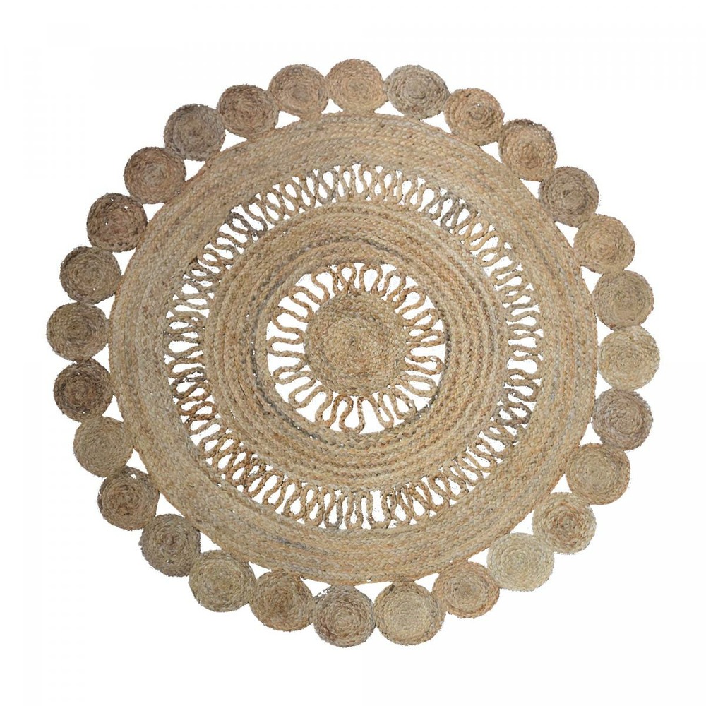 Tapis rond beige 120x120 rond cm | Truffaut