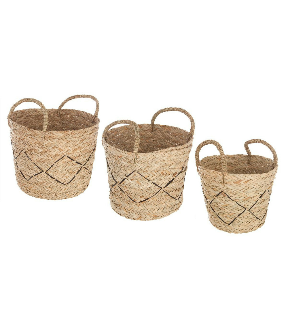 Set de 3 paniers de rangement en osier nomade | Truffaut
