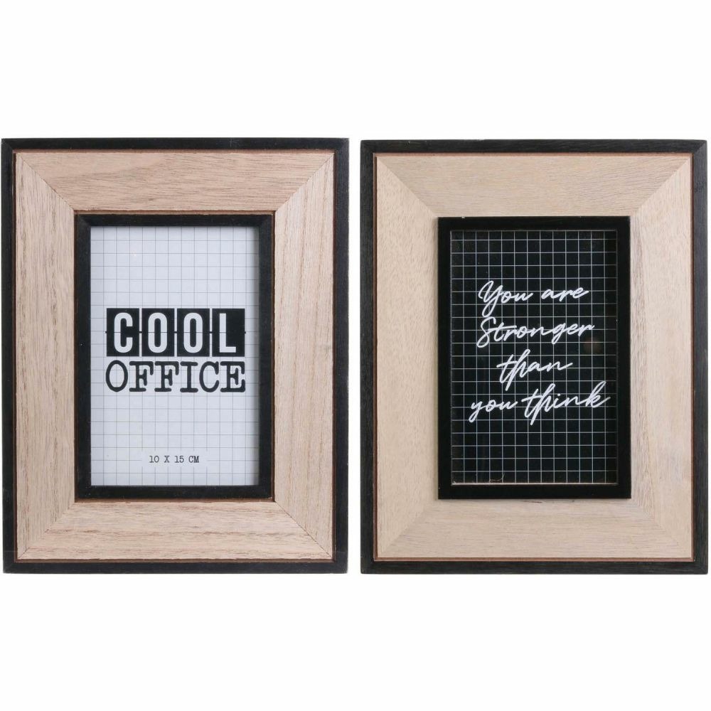 Cadre photo en bois happy working (lot de 2) | Truffaut
