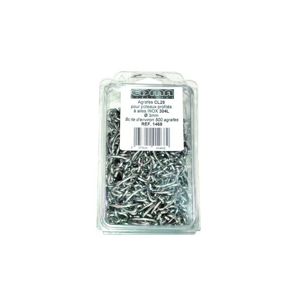 Agrafes cl 29 - inox aisi 304 - 500 | Truffaut