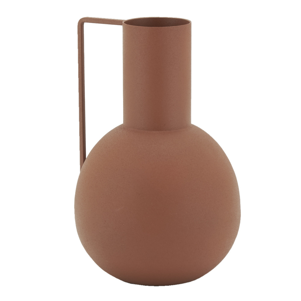 Vase amphore en métal mat terracotta | Truffaut