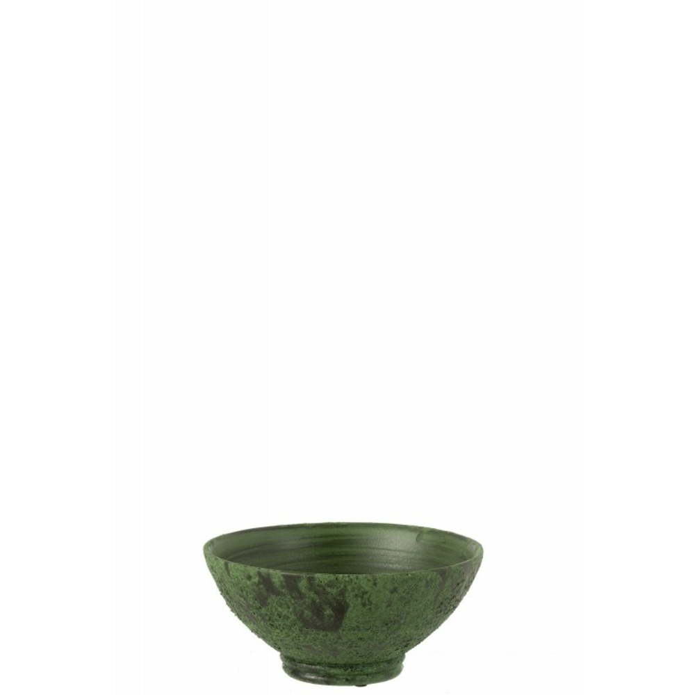 Cache-pot bas en céramique verte | Truffaut