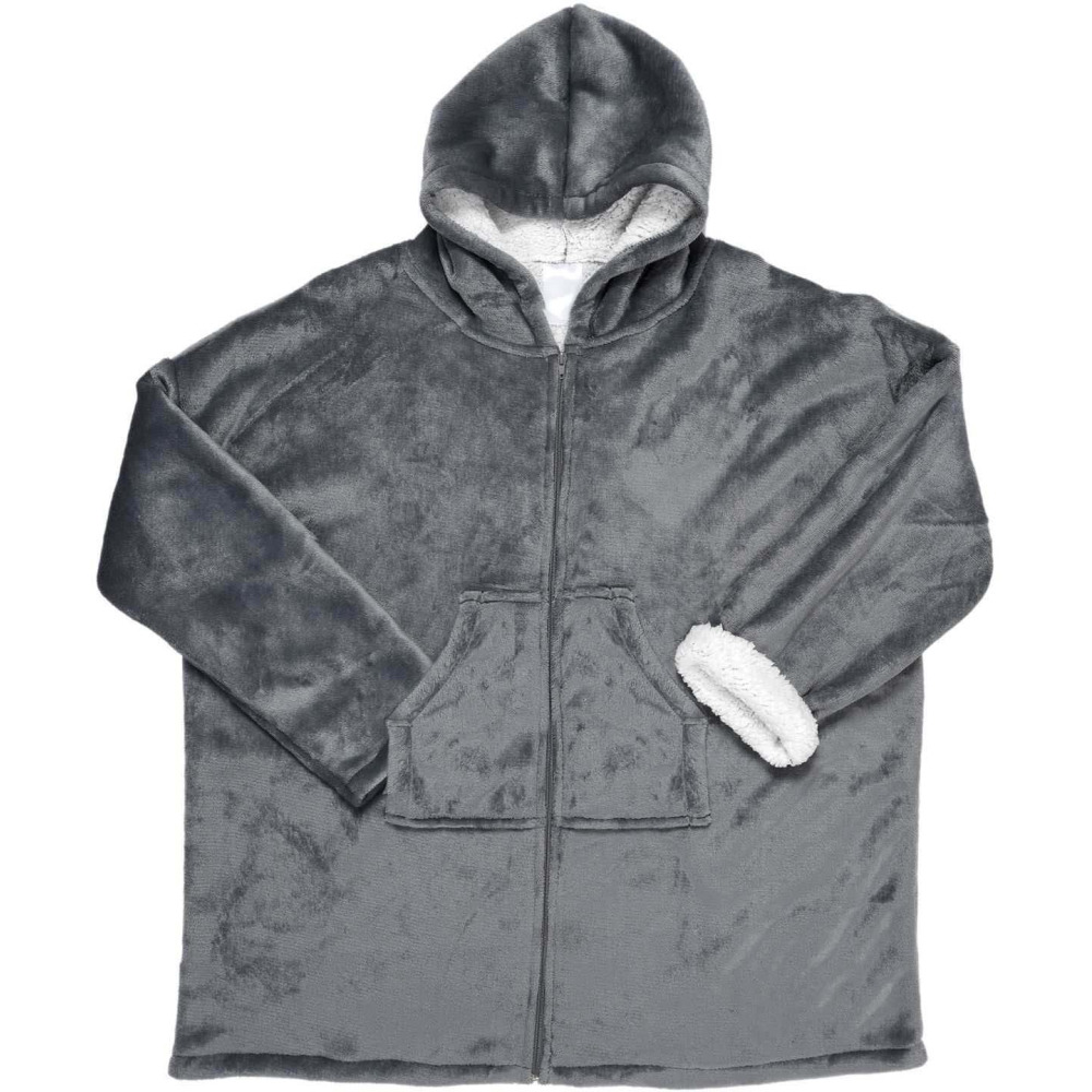 Sweat à capuche avec fermeture intérieur en sherpa | Truffaut