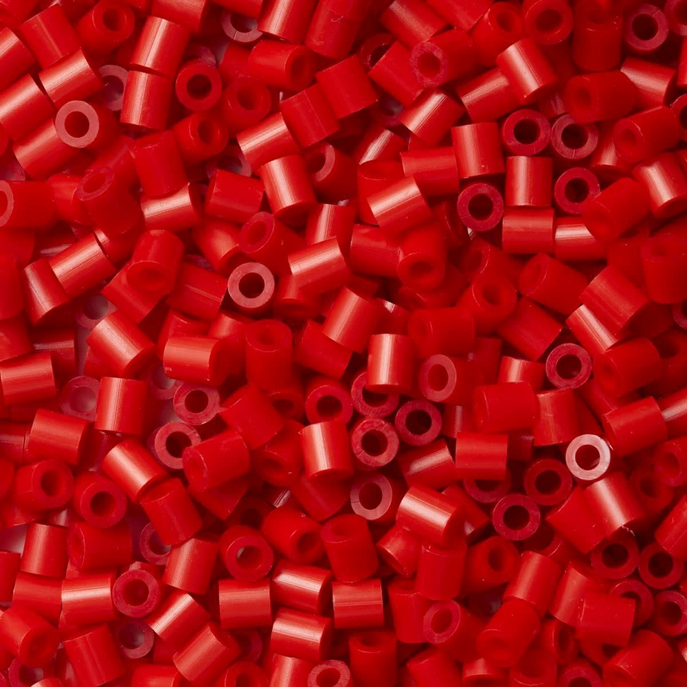 Sachet 1000 perles plastique midi rouge | Truffaut