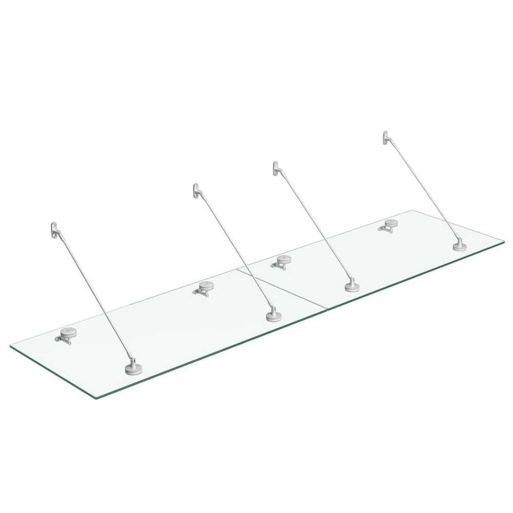 Auvent de porte VSG Verre de sécurité 240x60cm Acier inoxydable | Truffaut