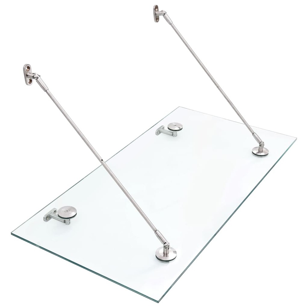 Auvent de porte VSG Verre de sécurité 120x60cm Acier inoxydable | Truffaut