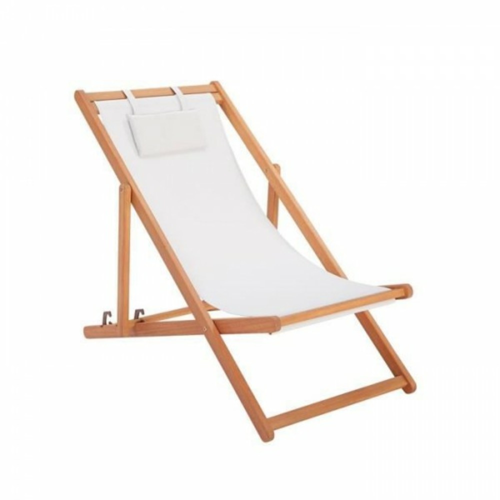 Transat chilienne de jardin en bois avec assise en polyester - meri ...